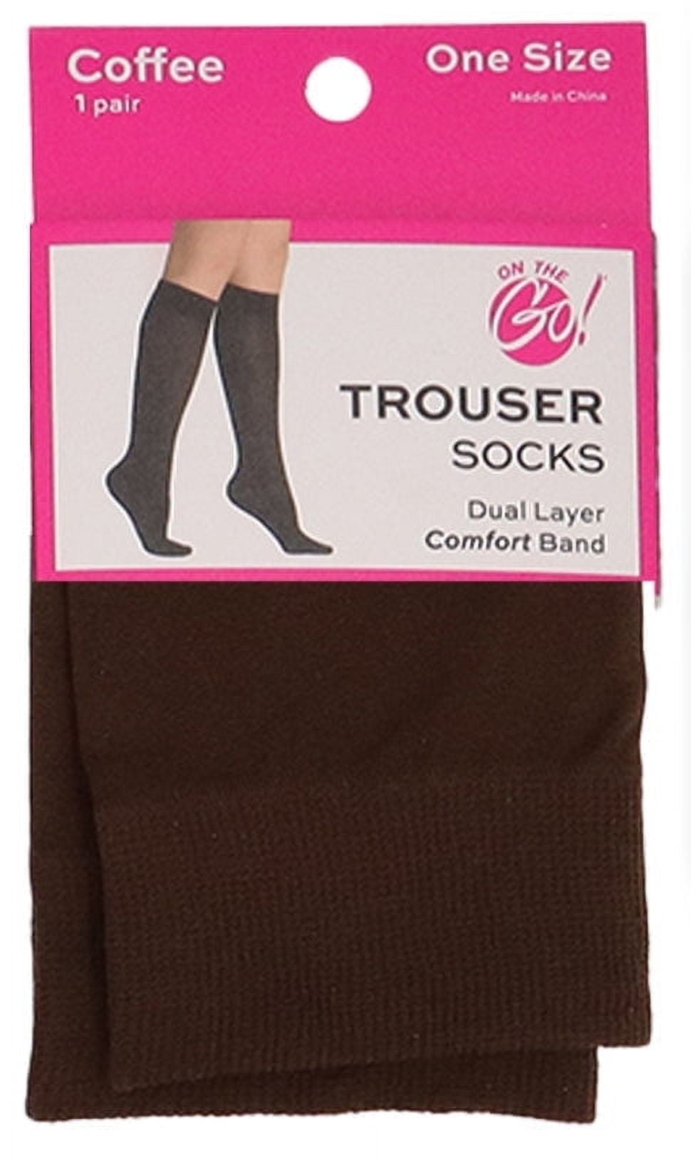 On the Go Women's Trouser Socks (1 Pair Pack, Coffee) - Walmart.com