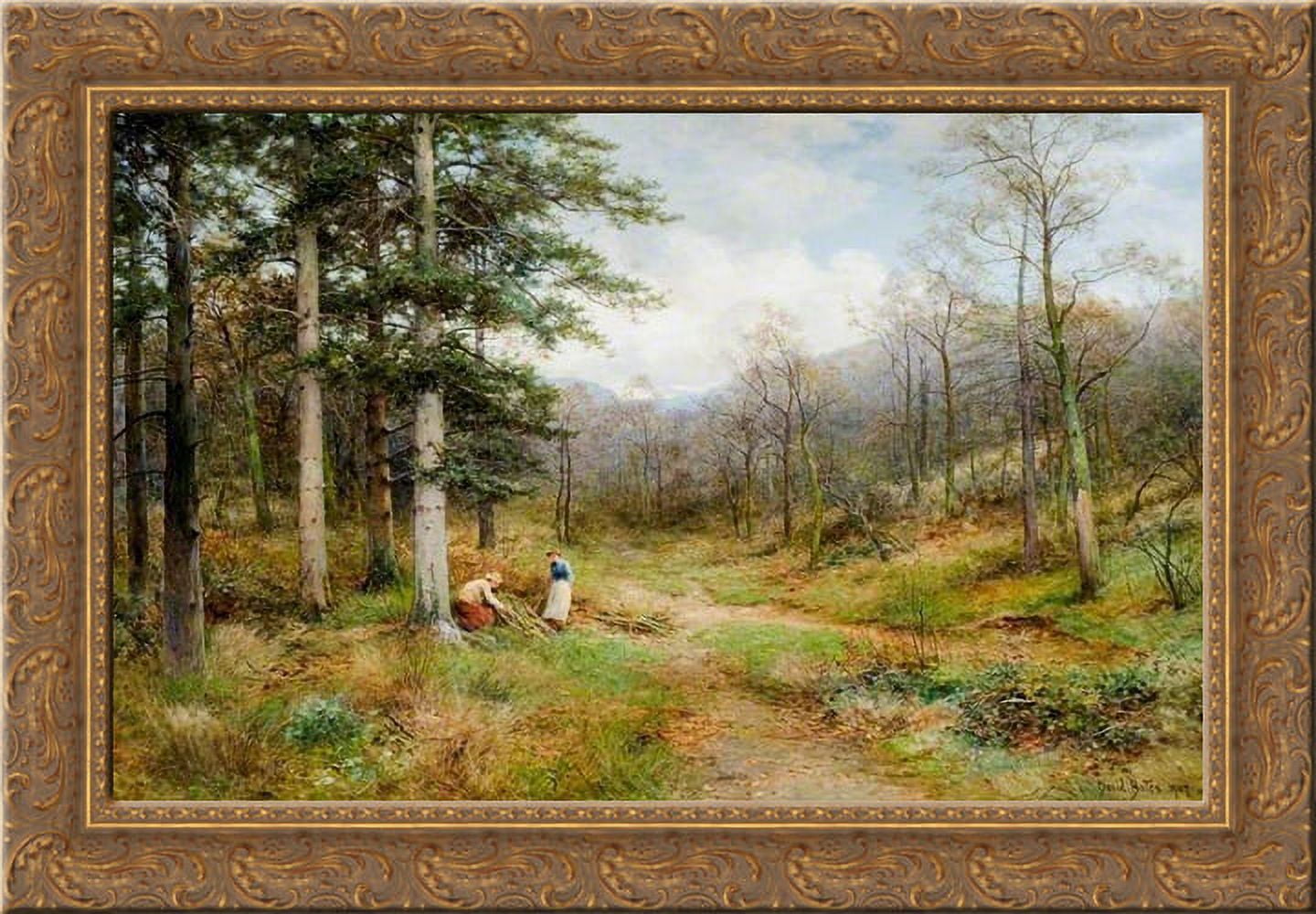 On the Long Mynd, Church Stretton 24x18 Gold Ornate Wood Framed Canvas ...