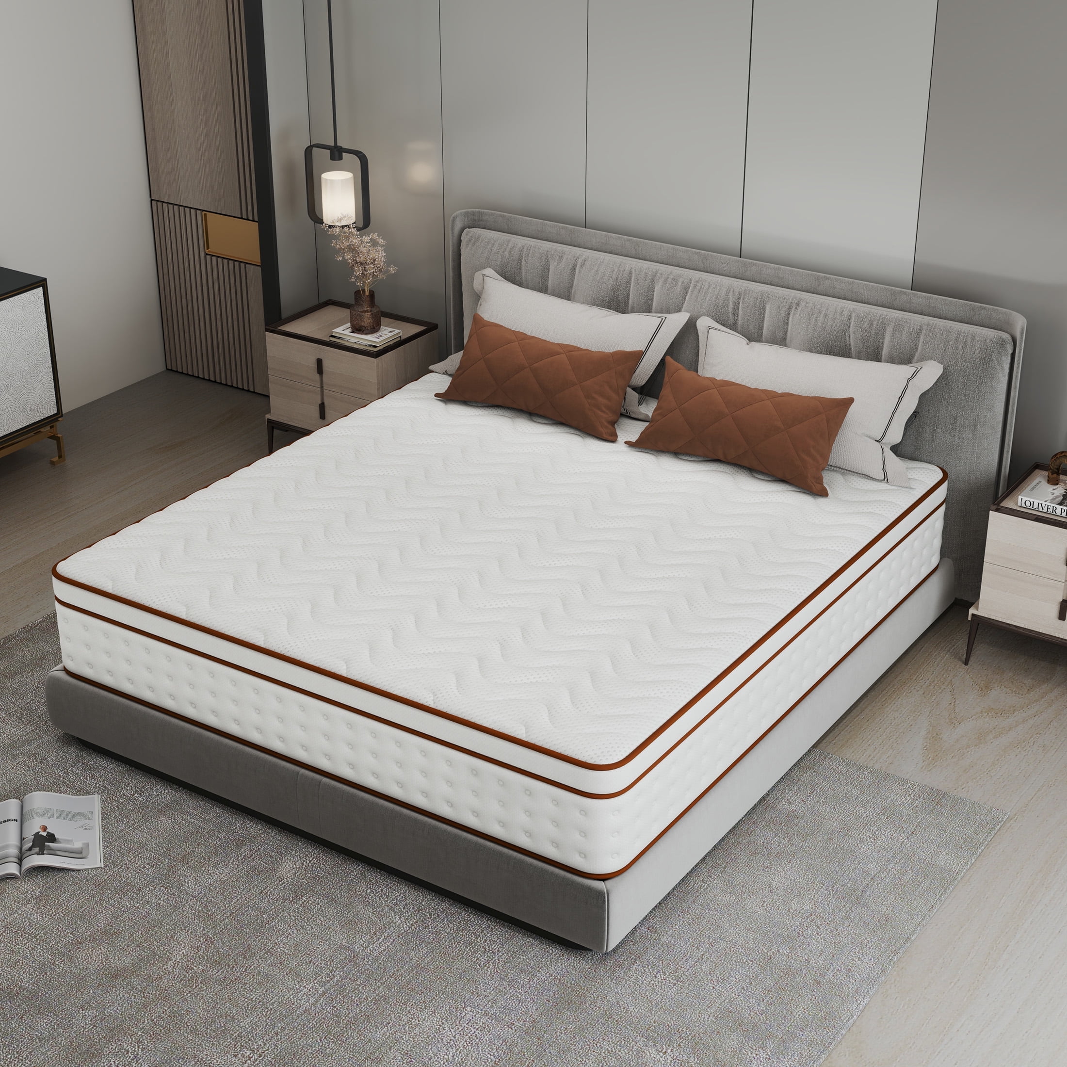 OnBeam 10" Queen Memory Foam Mattress in a Box - Medium-Firm, Motion ...