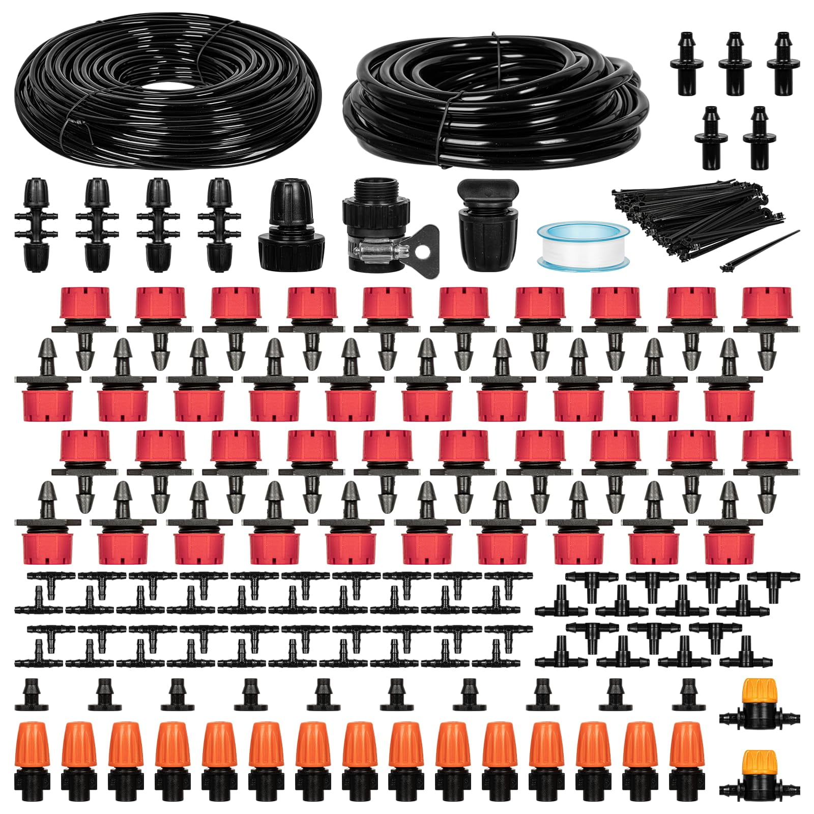 OnBrand 164FT Drip Irrigation System, Quick-Connect Garden Irrigation ...