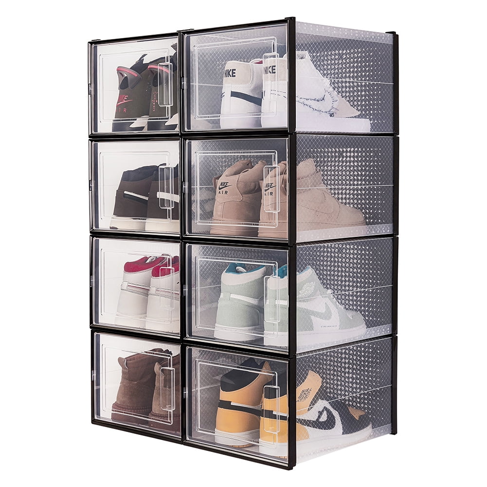 OnDisplay Clik Stackable Interlocking Shoe Box System (Large Clear ...