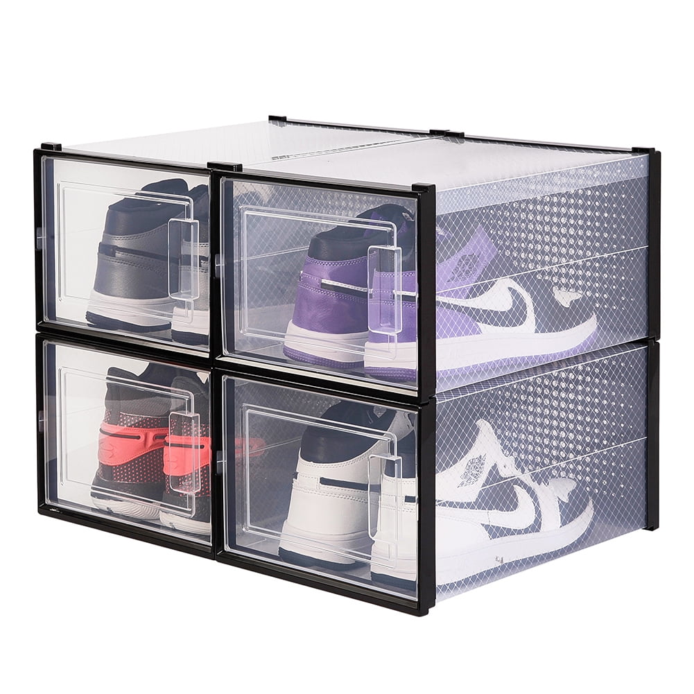 OnDisplay Clik Stackable Interlocking Shoe Box System (Medium Clear ...