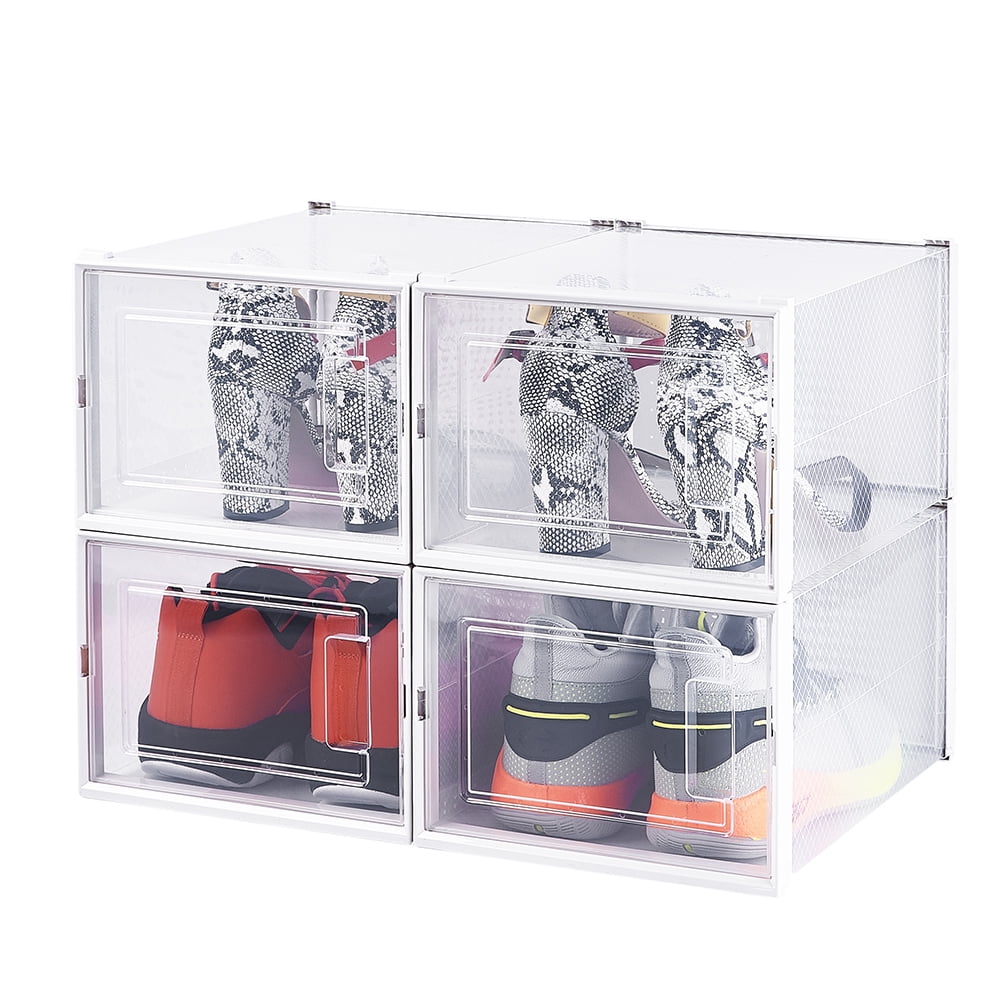 OnDisplay Clik Stackable Interlocking Shoe Box System (Medium Clear ...