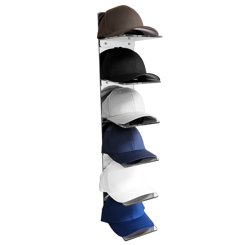 OnDisplay Luxe Acrylic Hat Rack Display - Wall Mounted Baseball Cap ...
