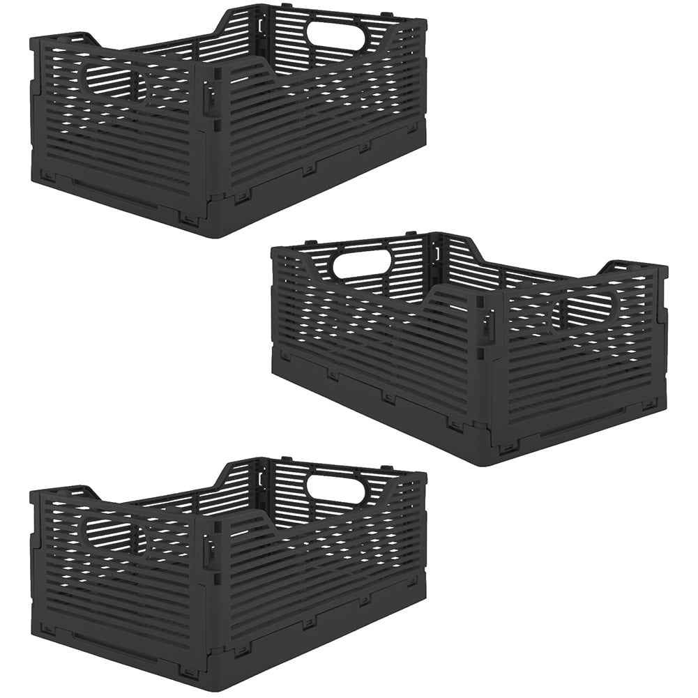 OnDisplay Stackable Plastic Organizer Crate for Office/Desk/Beauty ...