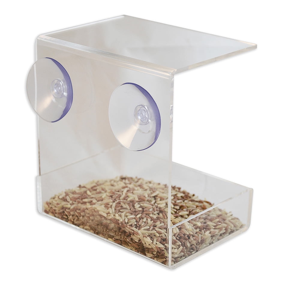 OnDisplay Window Mounted Clear Acrylic Bird Feeder Tray - Walmart.com