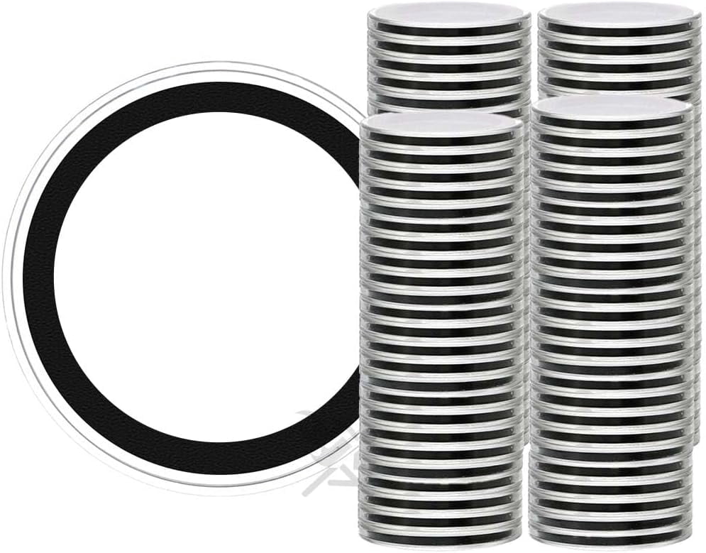OnFireGuy 100-Pack 39mm Black Ring Coin Holders for Silver Rounds ...