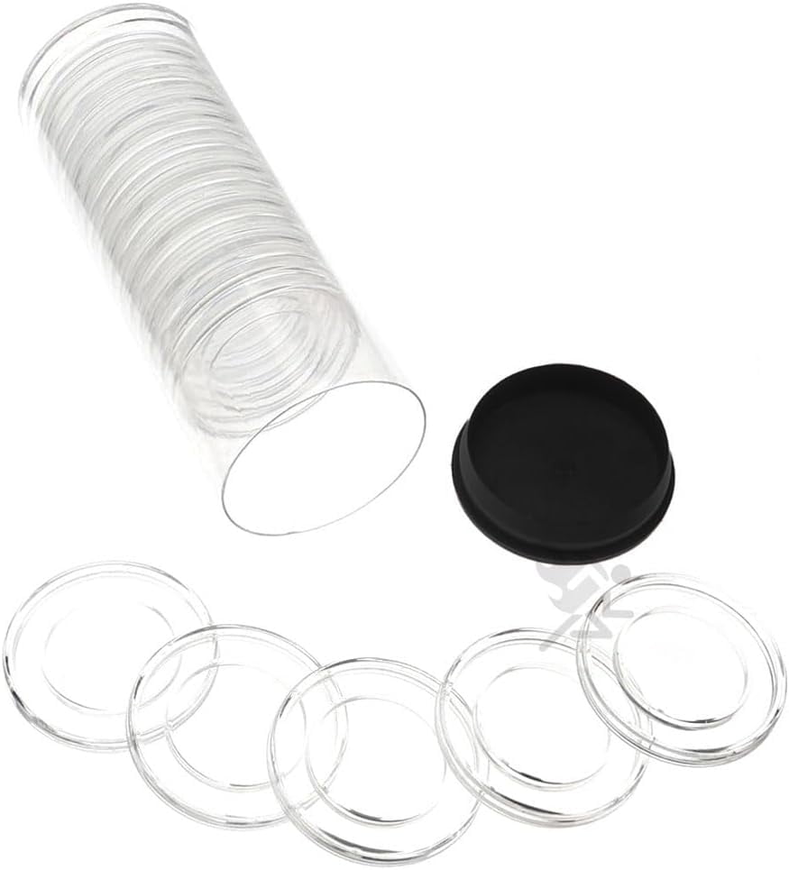 OnFireGuy 20 Capsule Holders H27 Direct Fit & Coin Storage Tube, Coin ...