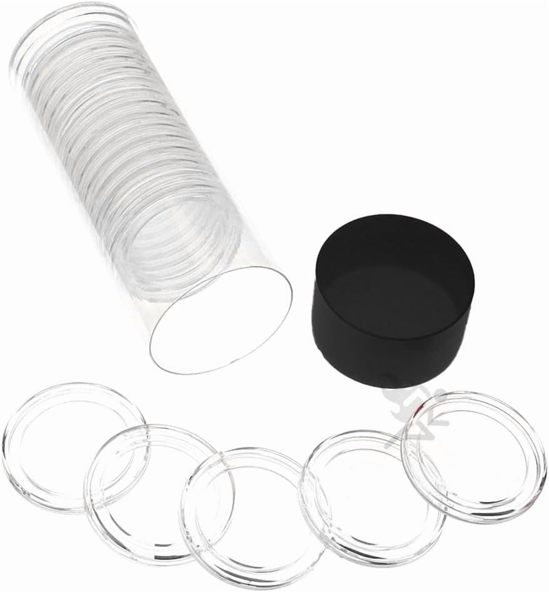 OnFireGuy 20 Capsule Holders H32 Direct Fit & Black Cap Lid Coin ...
