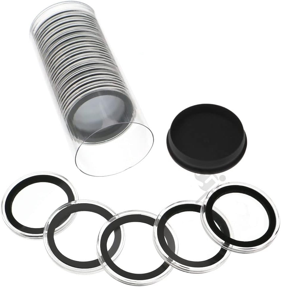 OnFireGuy Black Plug Storage Tube & 20-Pack 39mm Black Ring Coin ...