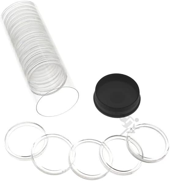 OnFireGuy Coin Capsule Storage Tube & 20 Air-Tite T30 Direct Fit Coin ...