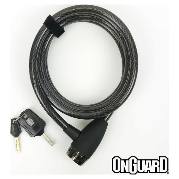 OnGuard 6-Foot Straight Hardened Security Steel Cable Key Bike Lock ...