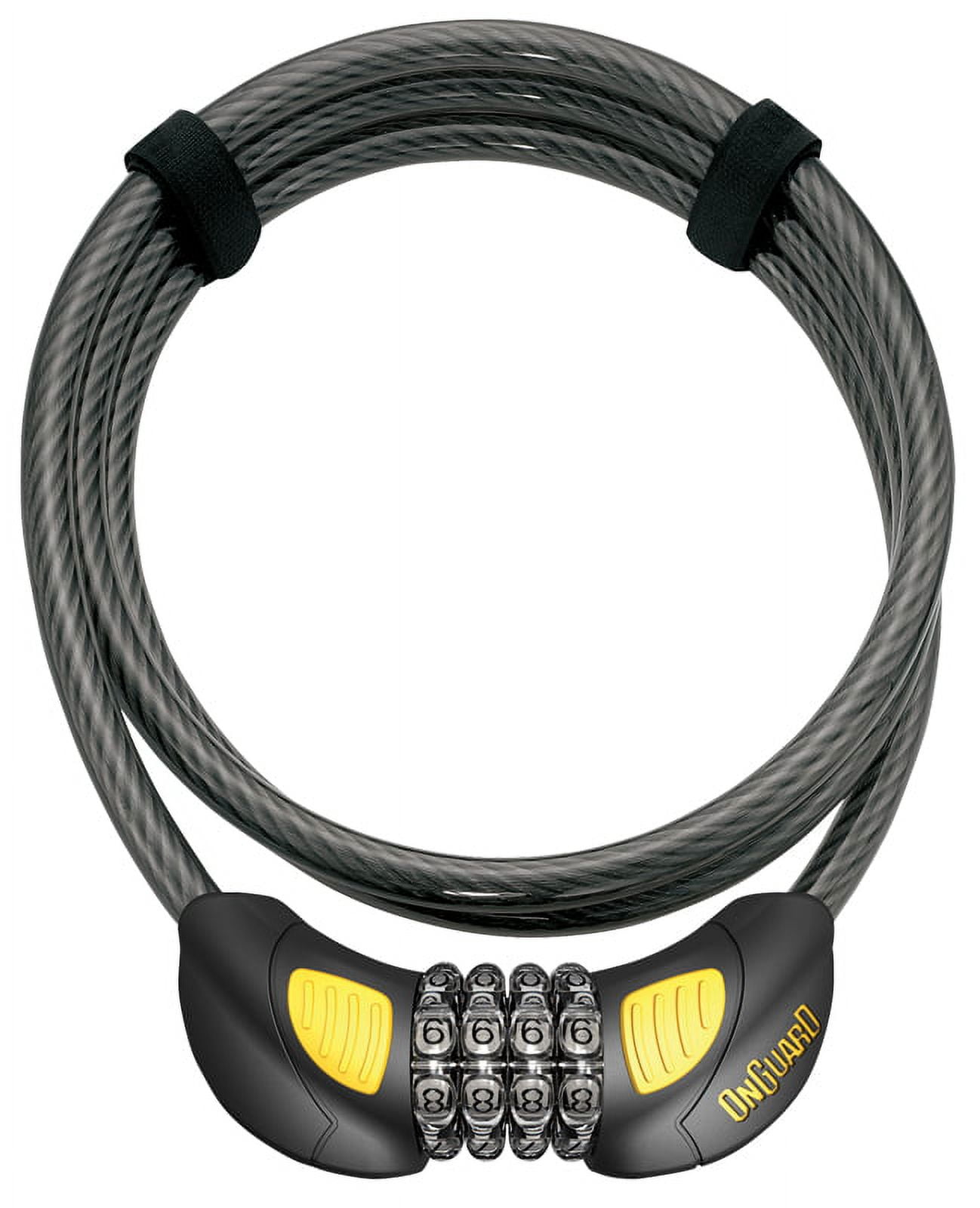 OnGuard 8062 Terrier Combo Cable Lock 7' x 6mm - Walmart.com