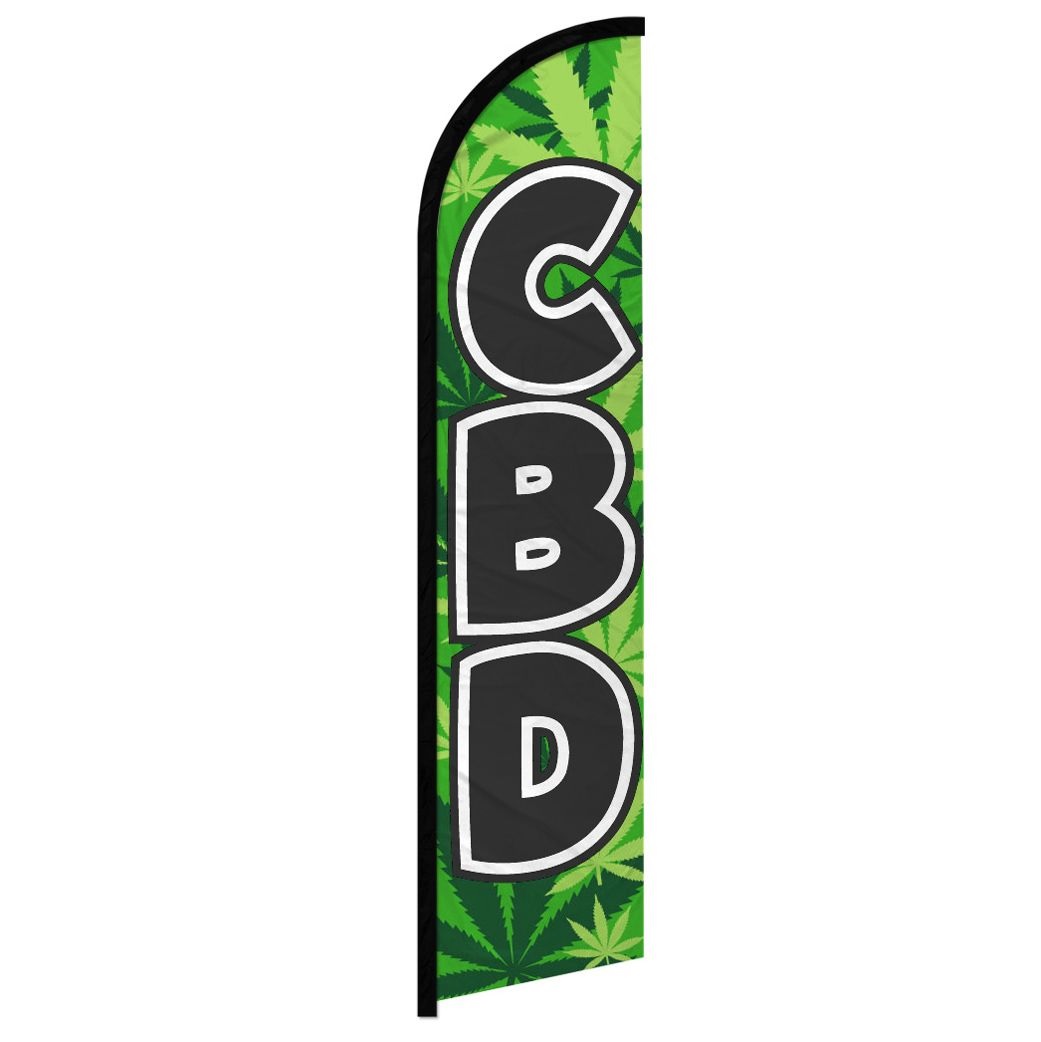 OnPoint Wares| C.B.D. WINDLESS BANNER FLAG | Advertising Flag/Business ...