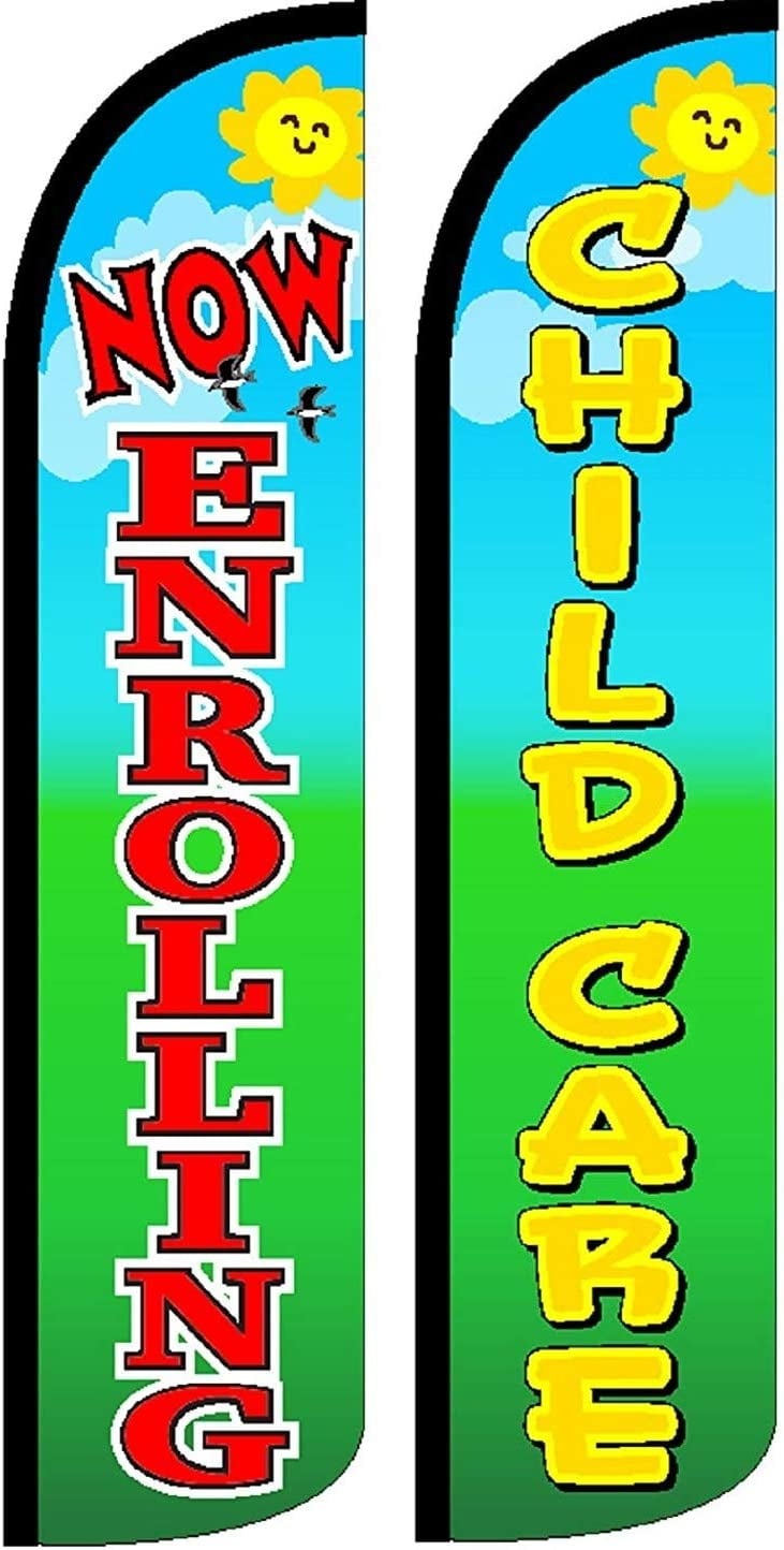 OnPoint Wares Now Enrolling Child Care King Flags - 2 Pack | Heavy Duty ...