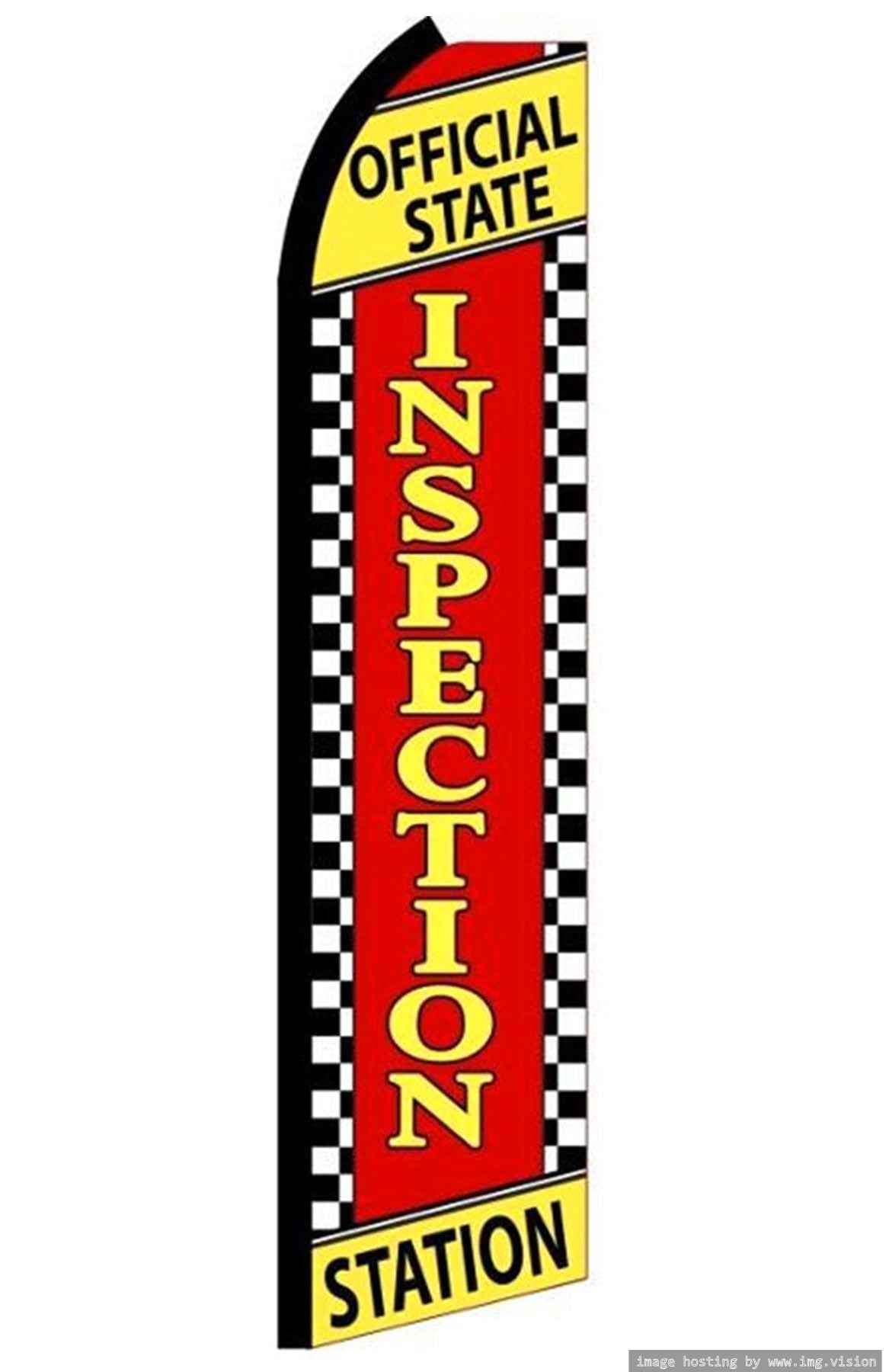 OnPoint Wares |Official State Inspection Station Swooper Flag (Hardware ...