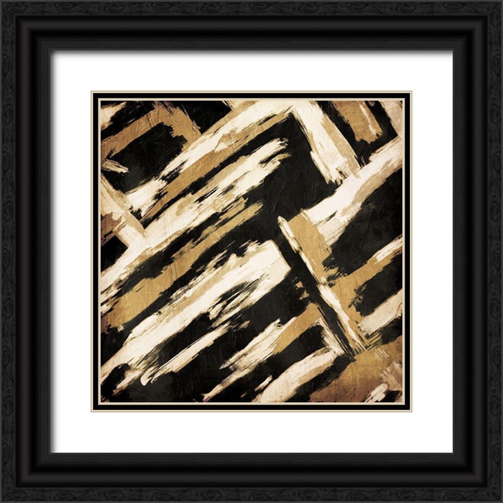 OnRei 12x12 Black Ornate Wood Framed with Double Matting Museum Art ...