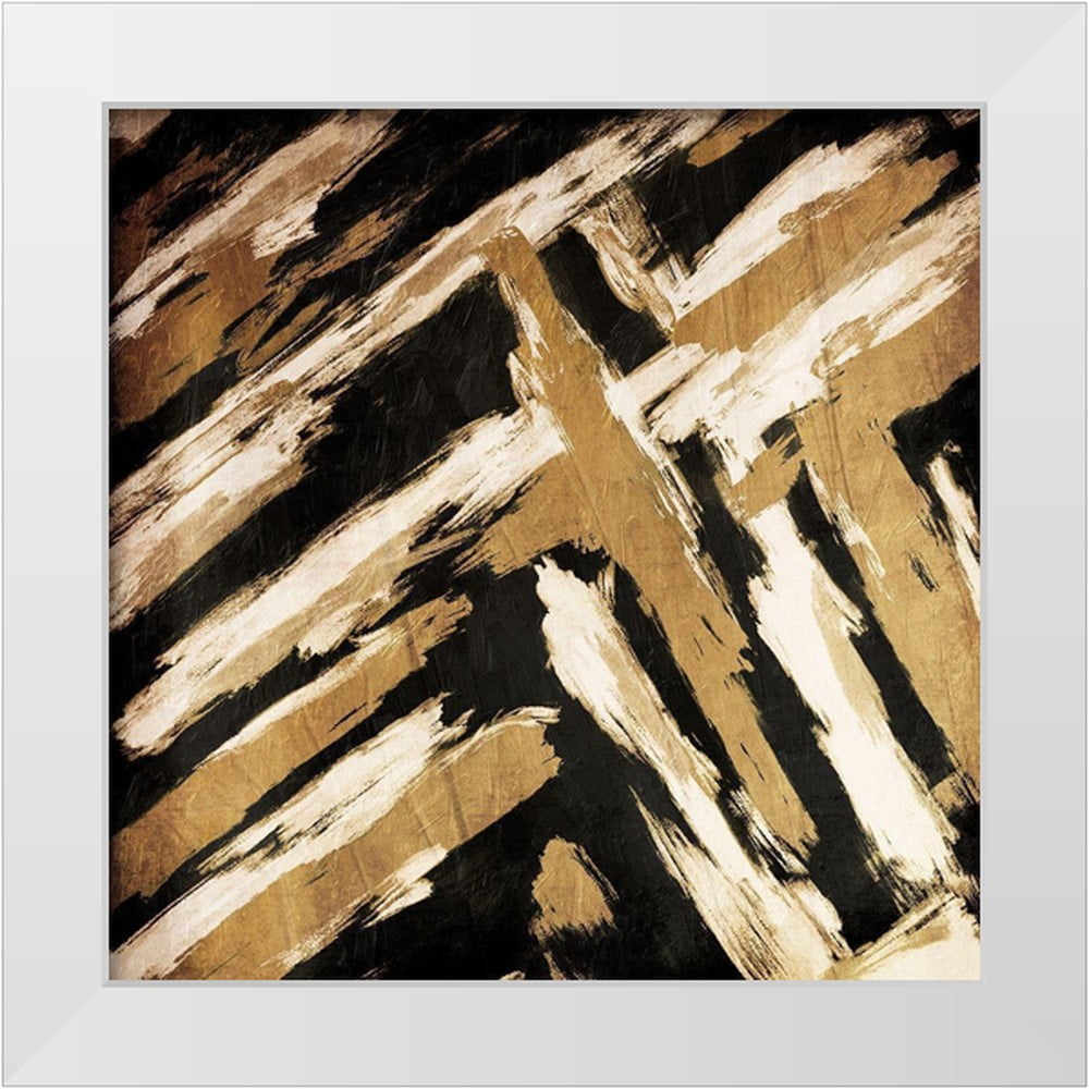 OnRei 12x12 White Modern Wood Framed Museum Art Print Titled - Hectic ...