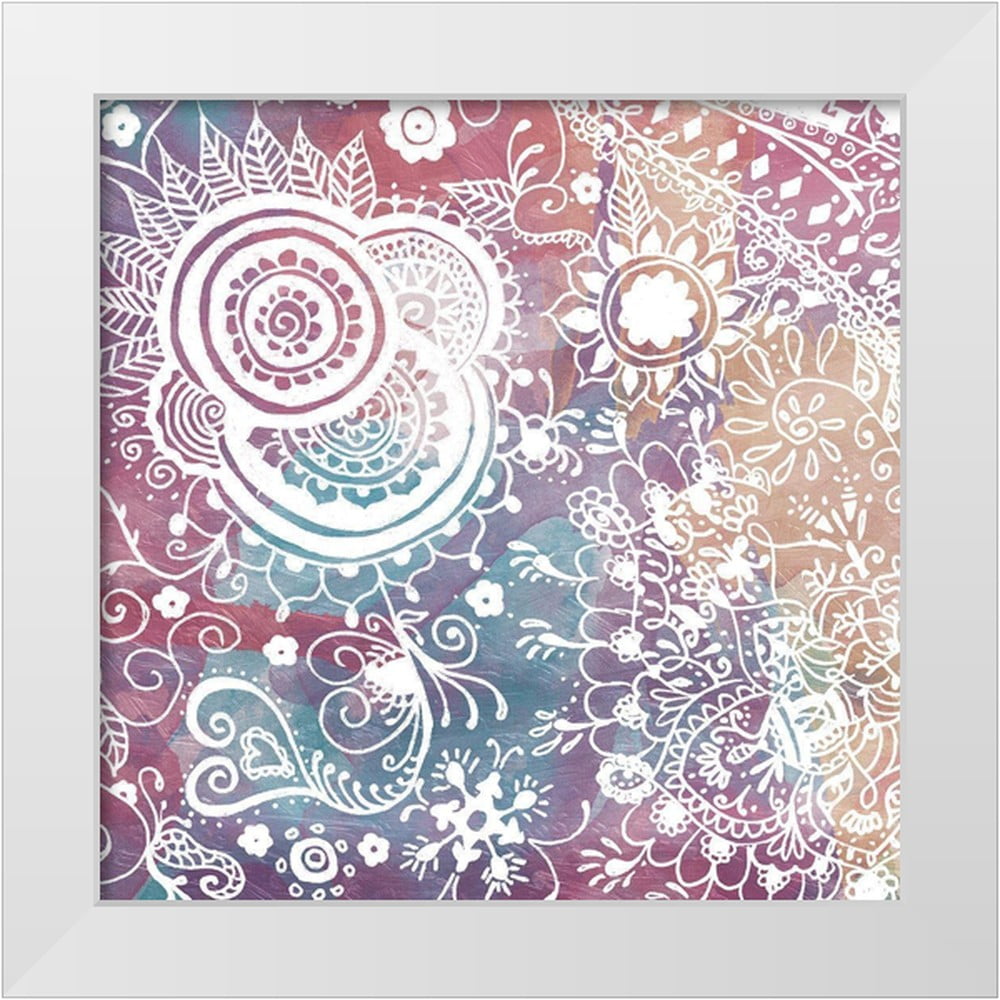 OnRei 12x12 White Modern Wood Framed Museum Art Print Titled - Maze Of ...