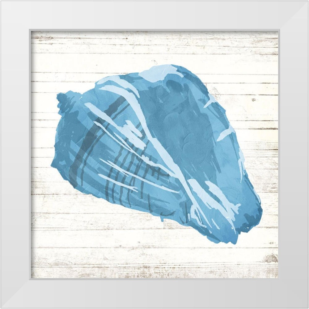 OnRei 12x12 White Modern Wood Framed Museum Art Print Titled - Shell On ...