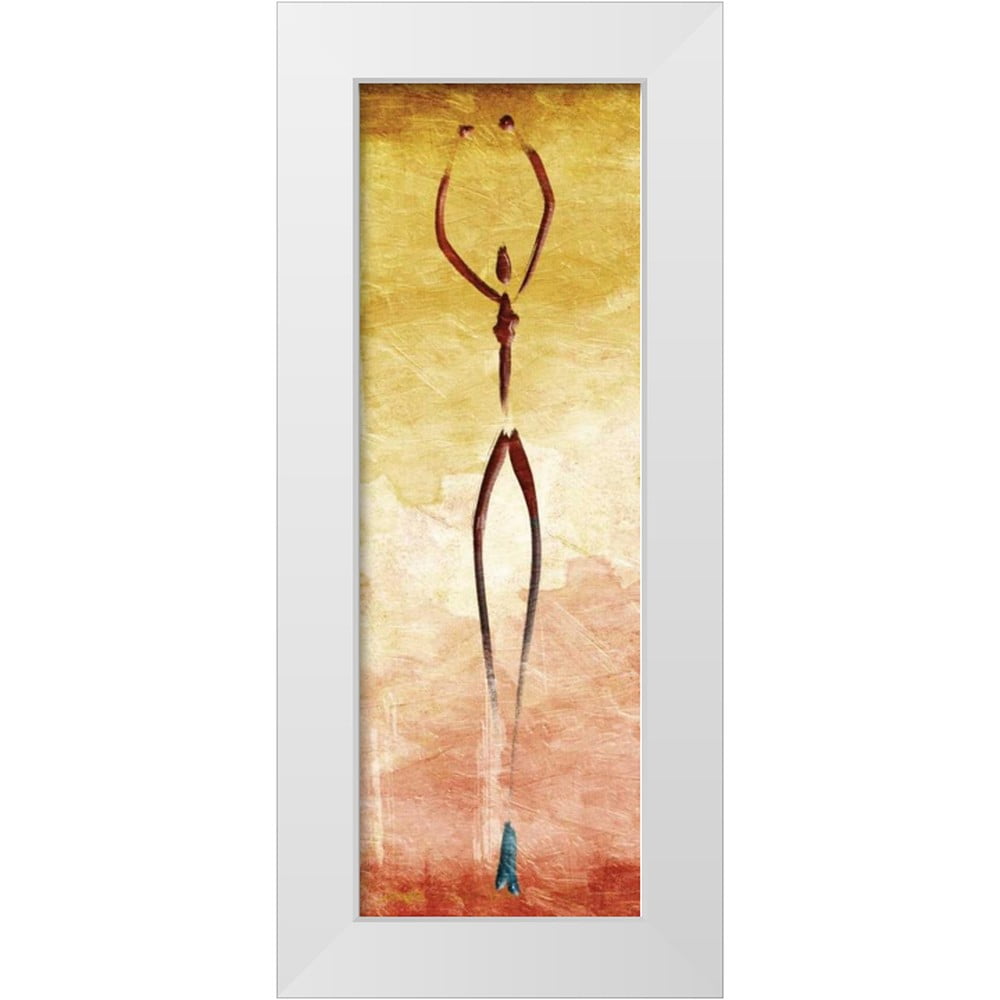 OnRei 13x32 White Modern Wood Framed Museum Art Print Titled ...