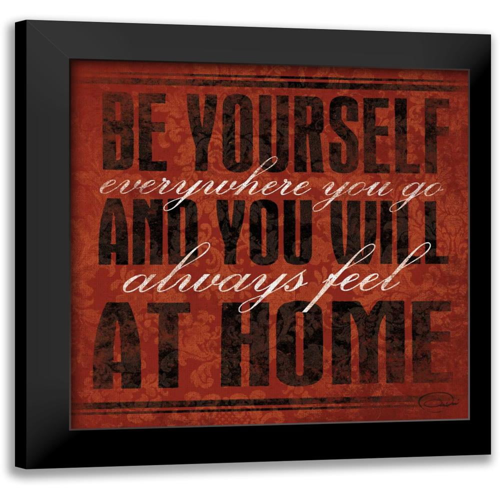 OnRei 15x15 Black Modern Framed Museum Art Print Titled - Be Yourself ...