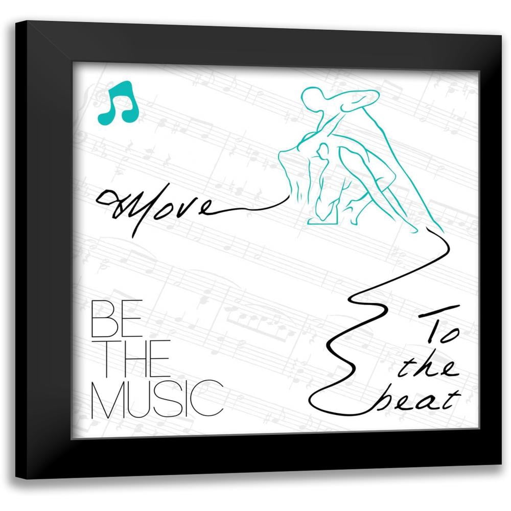 OnRei 15x15 Black Modern Framed Museum Art Print Titled - Move To The ...
