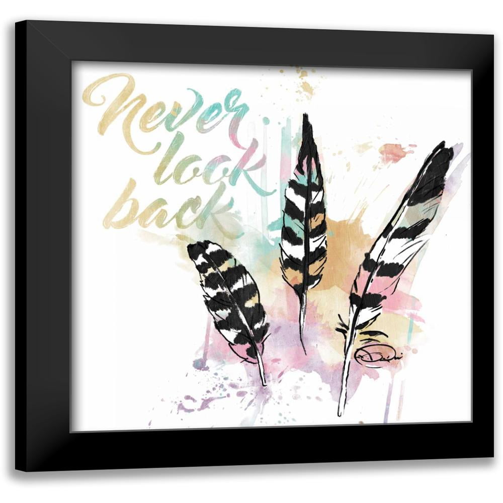 OnRei 15x15 Black Modern Framed Museum Art Print Titled - Never Look ...