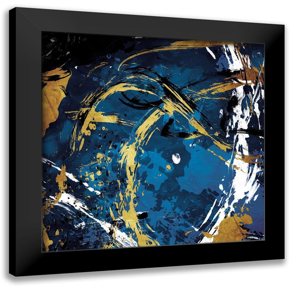 OnRei 15x15 Black Modern Framed Museum Art Print Titled - Swish Around ...