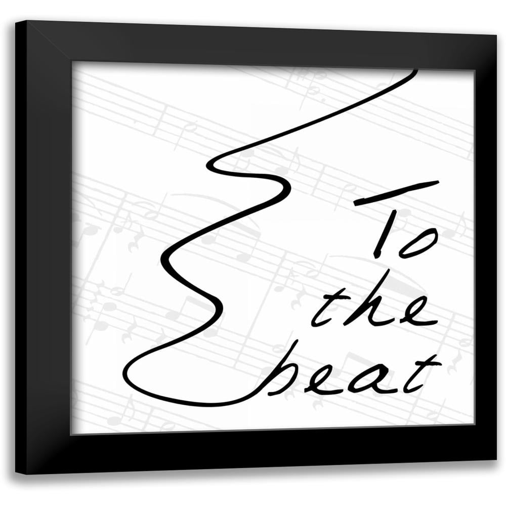 OnRei 15x15 Black Modern Framed Museum Art Print Titled - To The Beat 3 ...