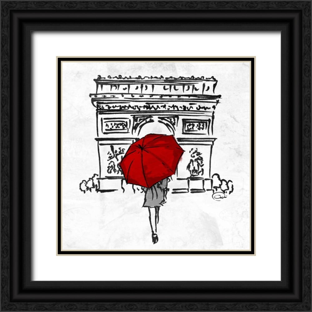 OnRei 15x15 Black Ornate Wood Framed with Double Matting Museum Art ...