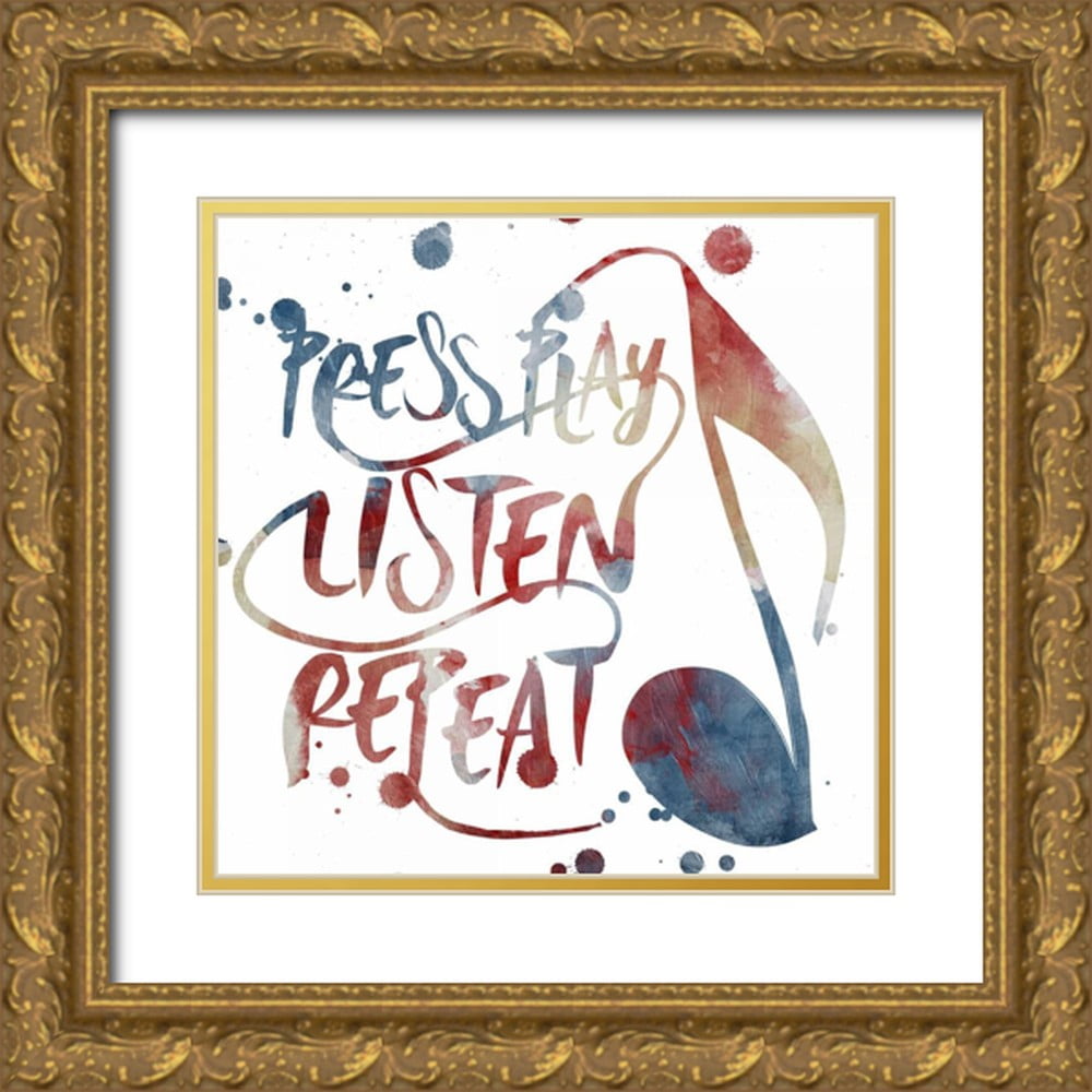 OnRei 15x15 Gold Ornate Wood Framed with Double Matting Museum Art ...