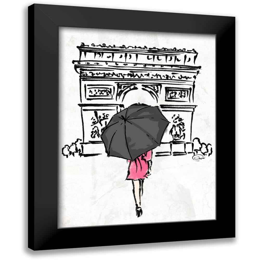 OnRei 15x18 Black Modern Framed Museum Art Print Titled - Inked walk ...