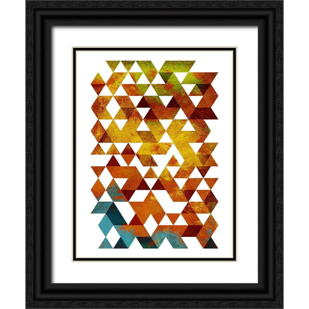 OnRei 15x18 Black Ornate Wood Framed with Double Matting Museum Art ...