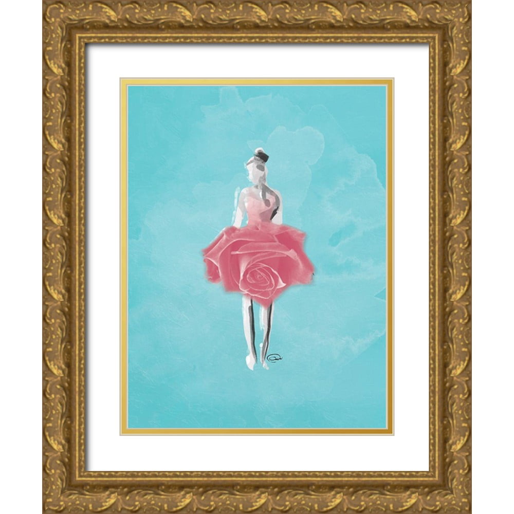 OnRei 15x18 Gold Ornate Wood Framed with Double Matting Museum Art ...