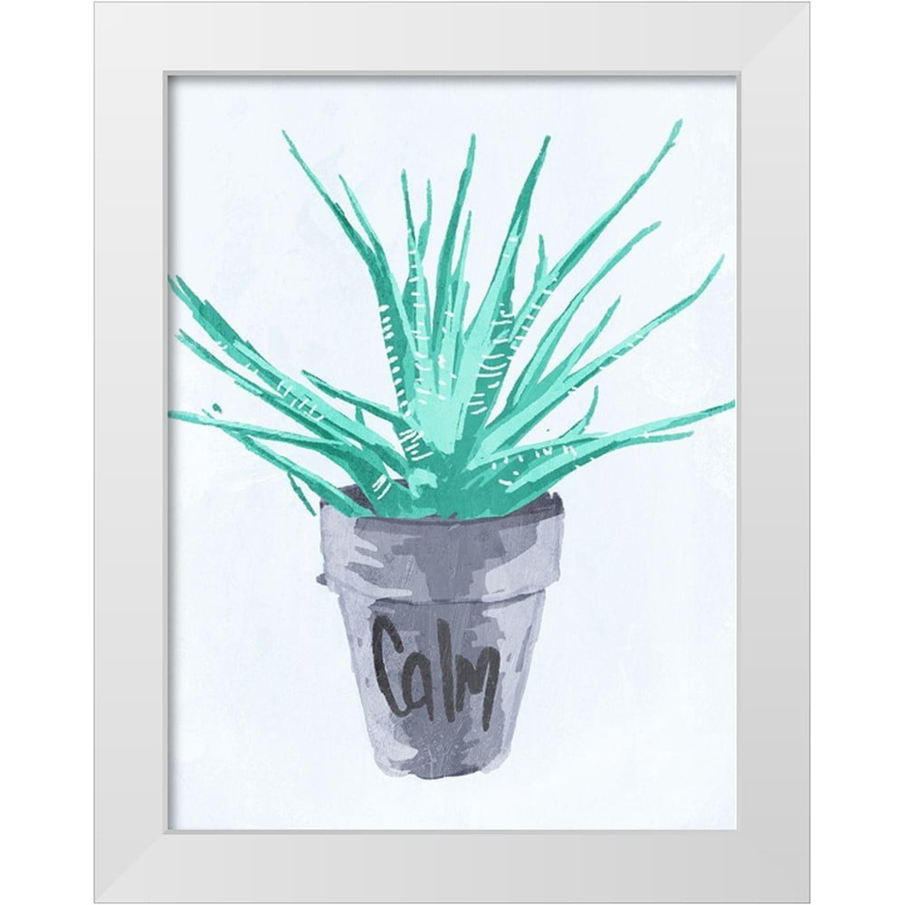 OnRei 15x18 White Modern Wood Framed Museum Art Print Titled - Calm Pot ...