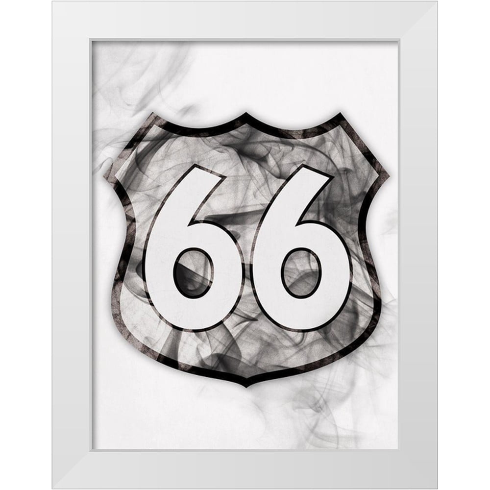 OnRei 15x18 White Modern Wood Framed Museum Art Print Titled - Smoke 66 ...