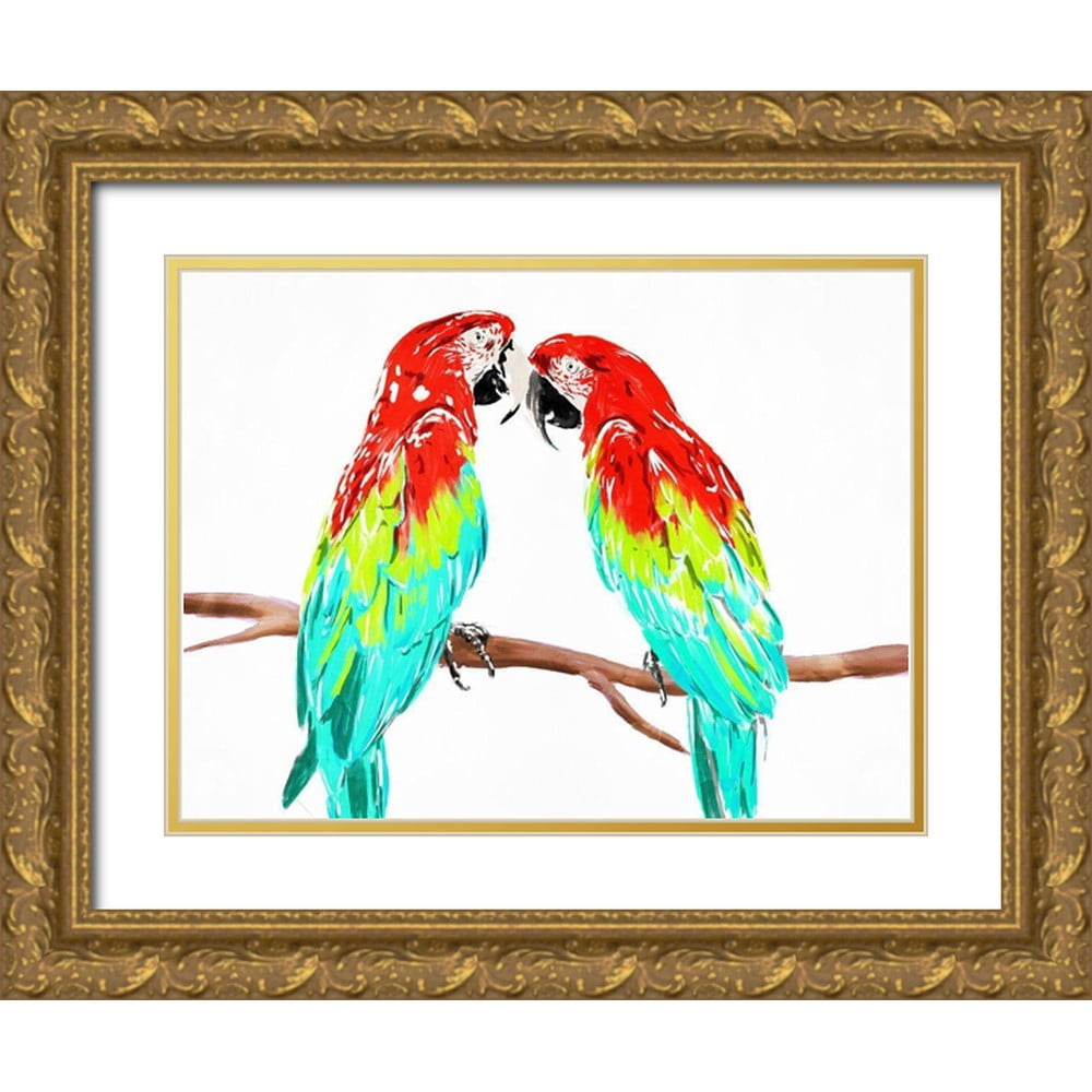 OnRei 18x15 Gold Ornate Wood Framed with Double Matting Museum Art ...