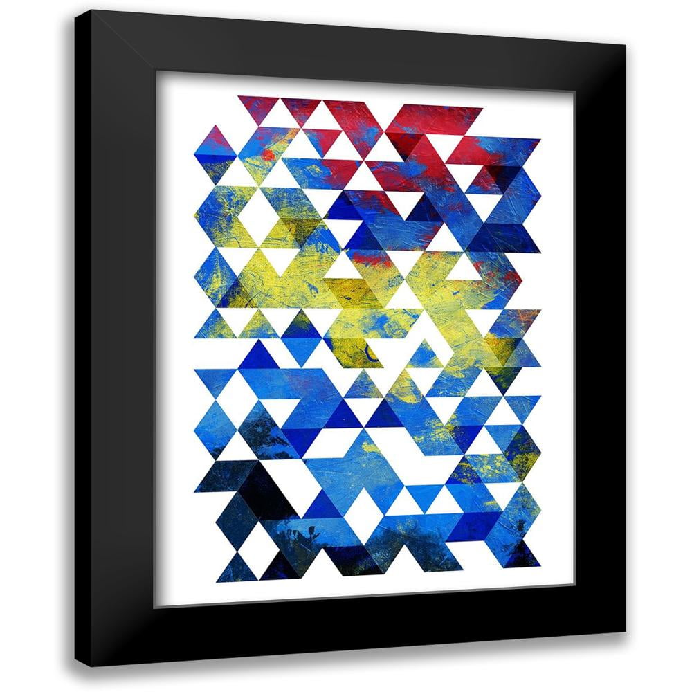 OnRei 19x24 Black Modern Framed Museum Art Print Titled - Pop Triangles ...