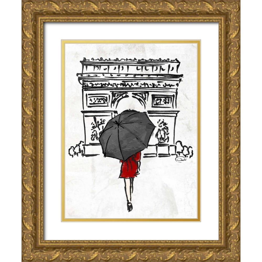 OnRei 19x24 Gold Ornate Wood Framed with Double Matting Museum Art ...