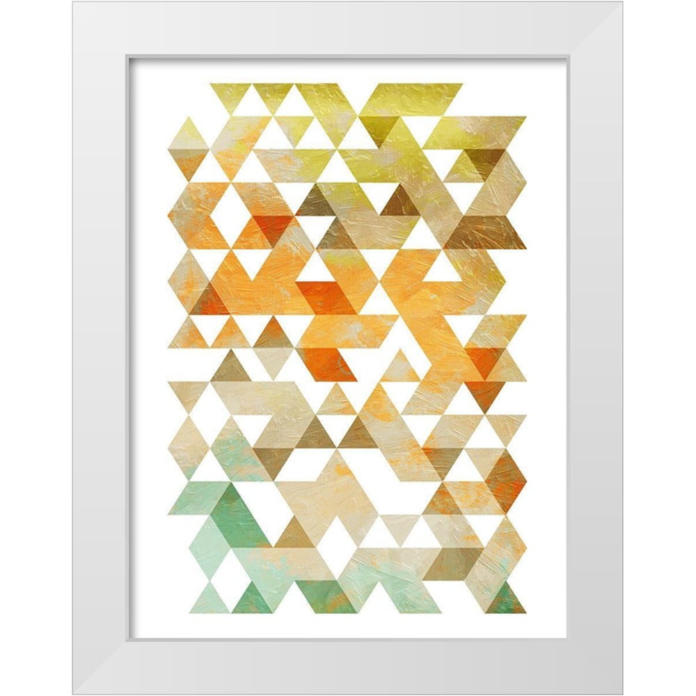 OnRei 19x24 White Modern Wood Framed Museum Art Print Titled - Soft ...