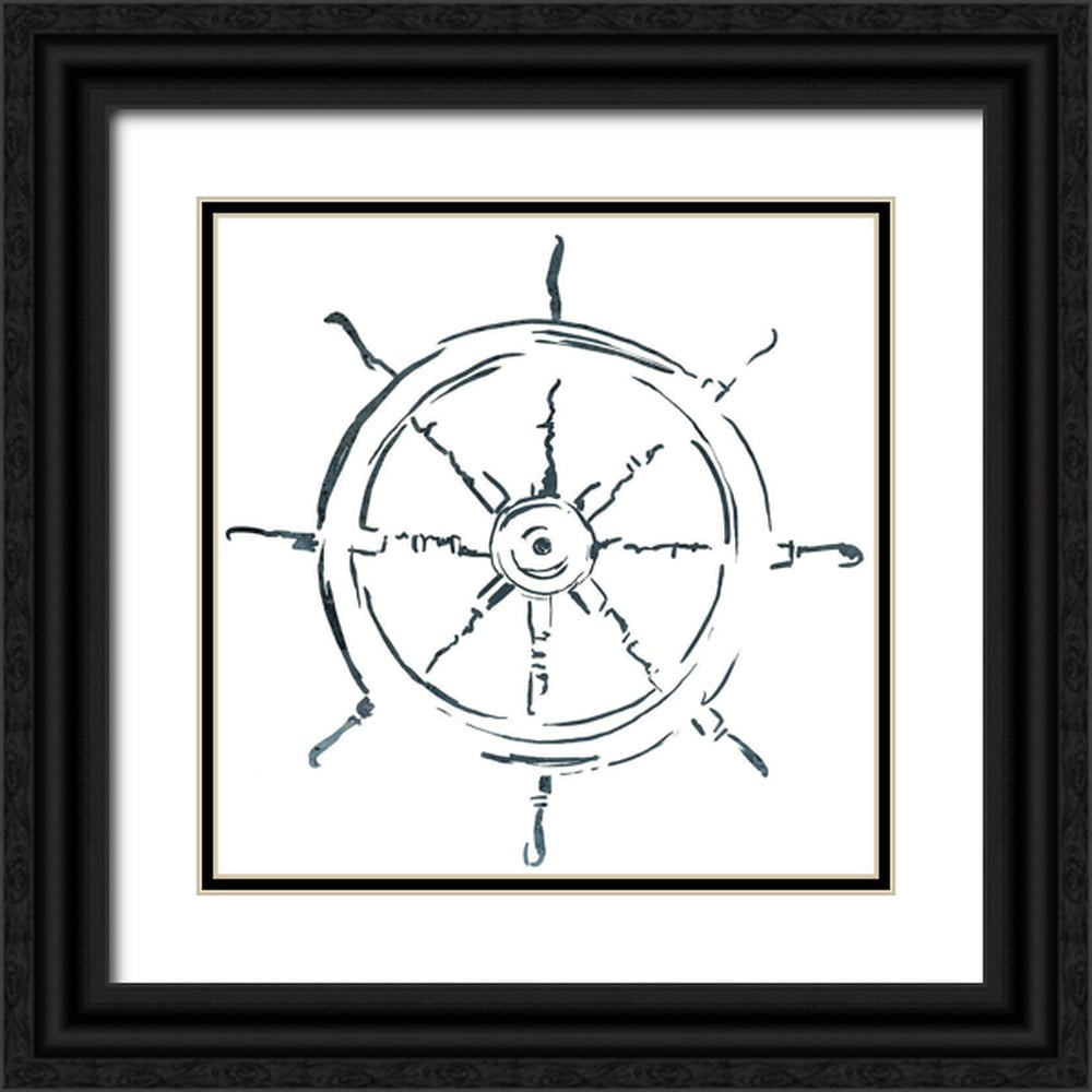 OnRei 20x20 Black Ornate Wood Framed with Double Matting Museum Art ...