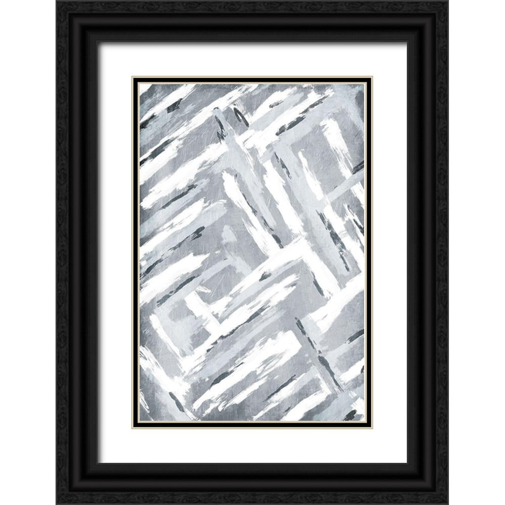 OnRei 23x32 Black Ornate Wood Framed with Double Matting Museum Art ...