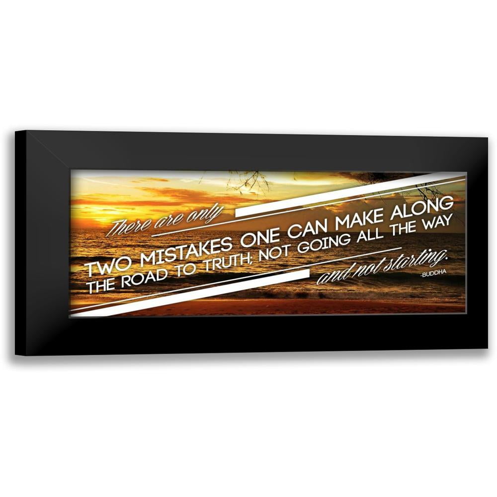 OnRei 24x12 Black Modern Framed Museum Art Print Titled - Truth ...
