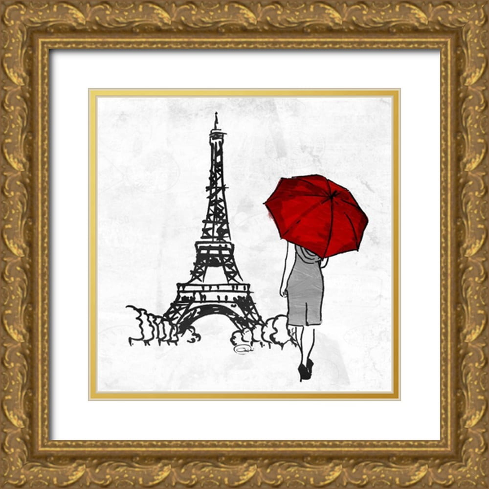 OnRei 26x26 Gold Ornate Wood Framed with Double Matting Museum Art ...