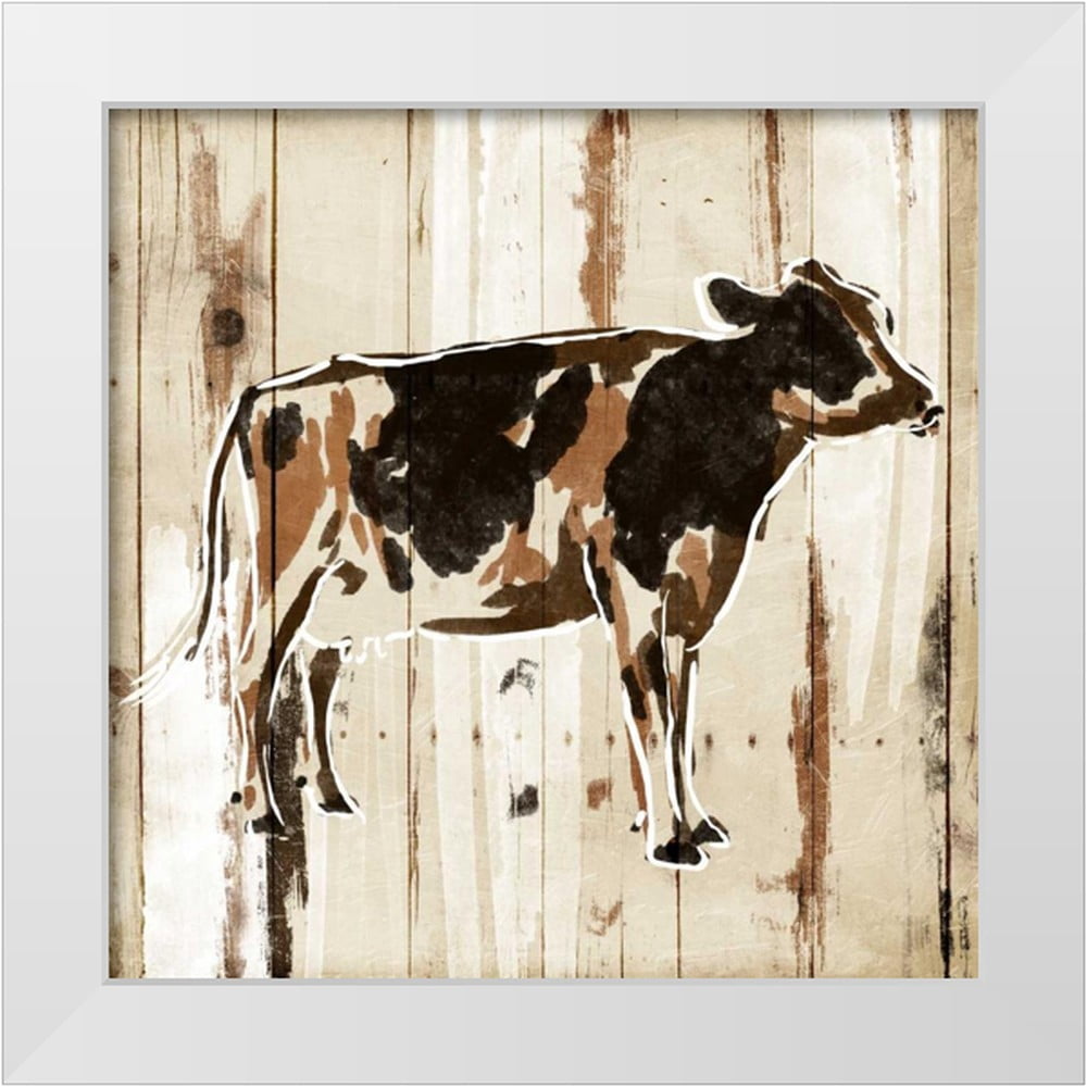 OnRei 26x26 White Modern Wood Framed Museum Art Print Titled - How Now ...