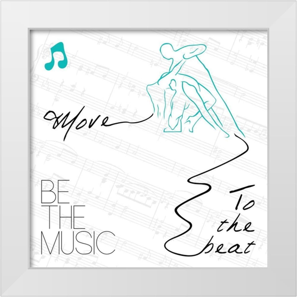 OnRei 26x26 White Modern Wood Framed Museum Art Print Titled - Move To ...