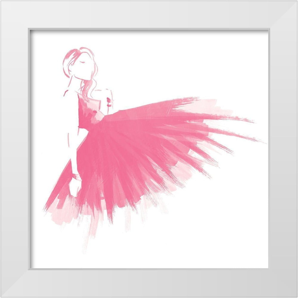 OnRei 26x26 White Modern Wood Framed Museum Art Print Titled - Pink ...