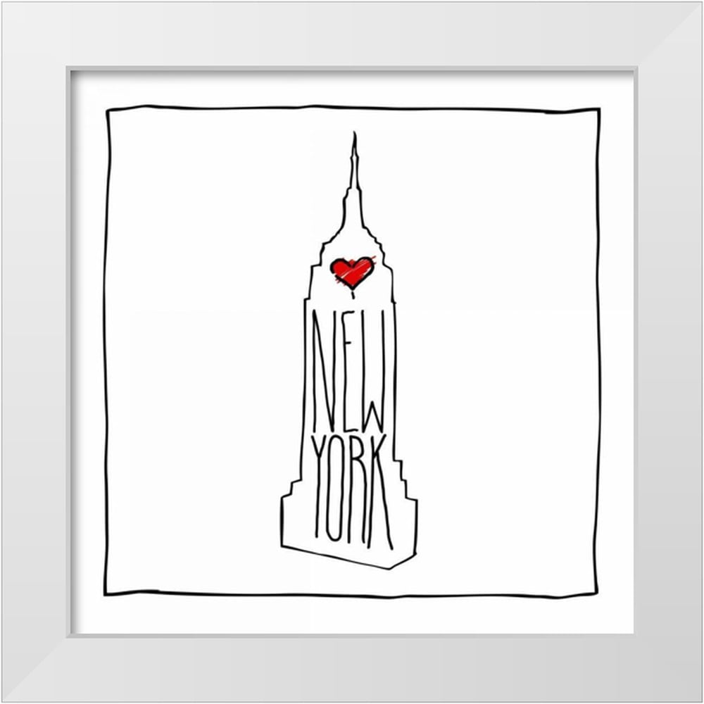 OnRei 26x26 White Modern Wood Framed Museum Art Print Titled - WHERE ...