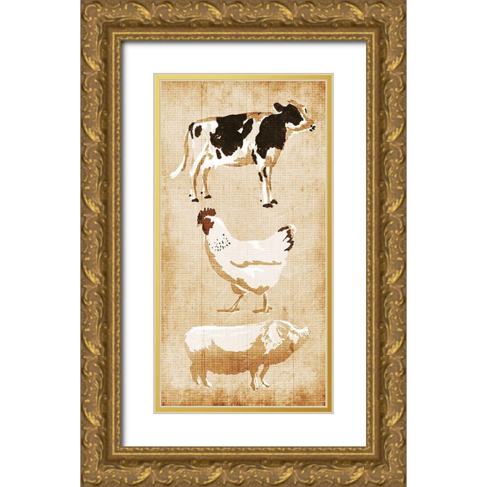 OnRei 9x14 Gold Ornate Wood Framed with Double Matting Museum Art Print ...